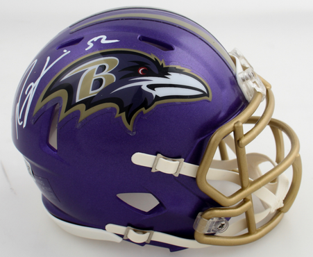 Ray Lewis Baltimore Ravens Autographed Flash Mini Football Helmet ...