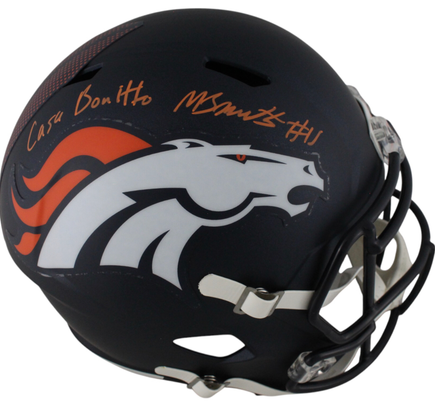 Nik Bonitto Denver Broncos Autographed Blue 5280 Speed Replica Full ...