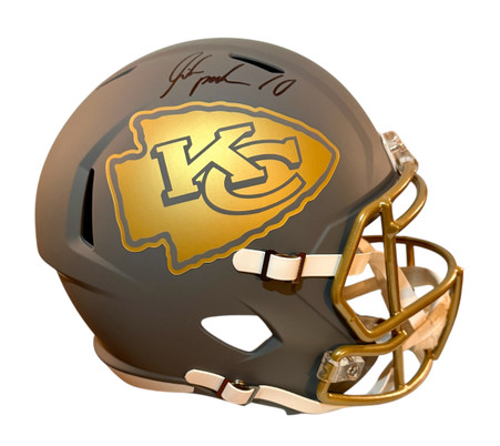 Isiah Pacheco Kansas City Chiefs Autographed Slate Replica Helmet ...
