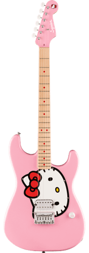 Squier by Fender - Hello Kitty Ltd Ed Stratocaster with Gig Bag, Maple ...