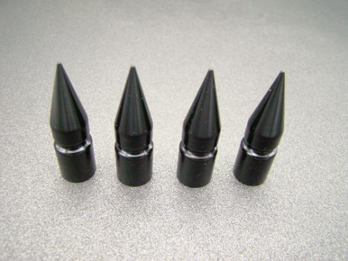 Long Spike Valve Stem Caps Black - Innovative industries