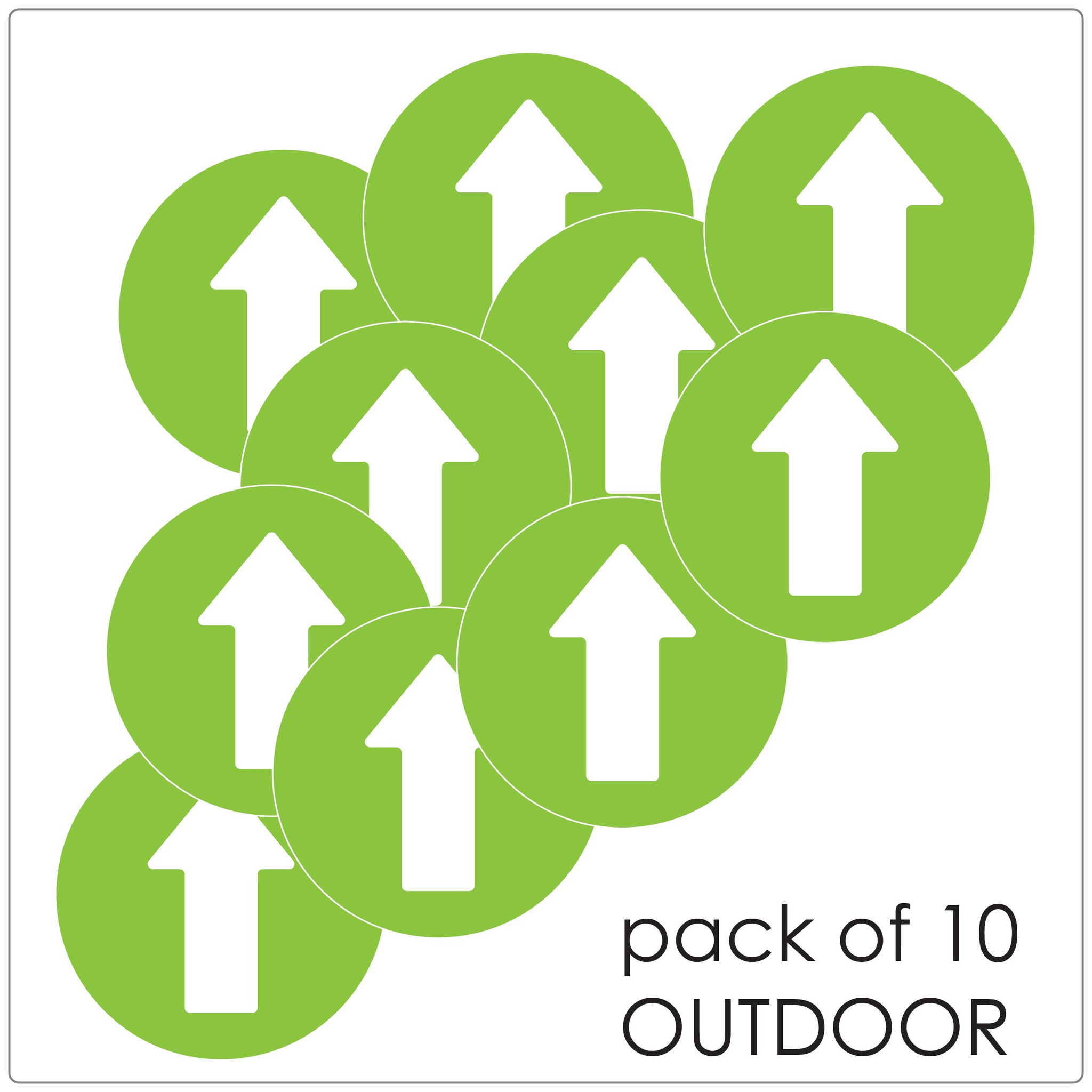 outdoor directional arrow floor sticker