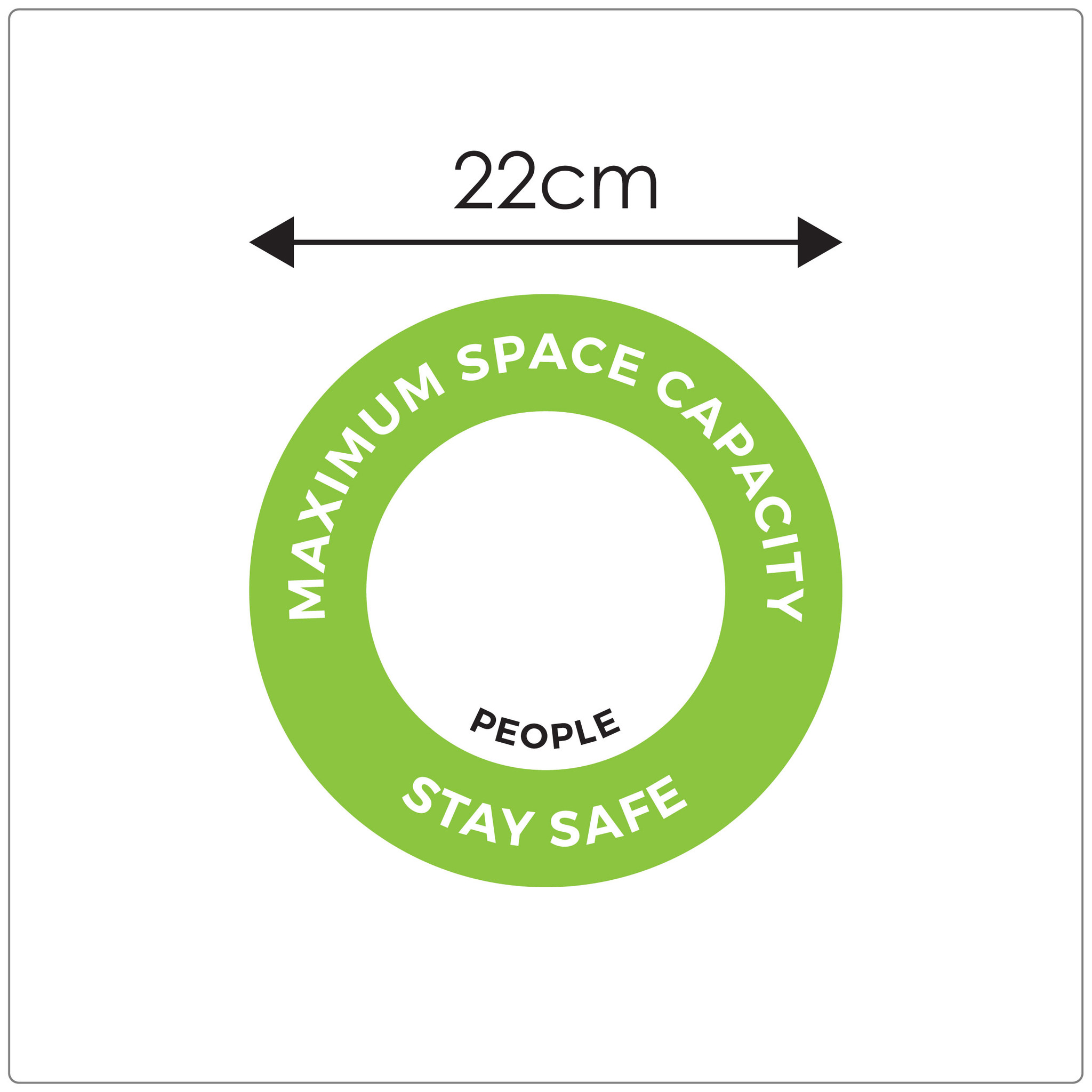 Covid-19 ROOM CAPACITY sticker for social distancing - WallsThatTalk