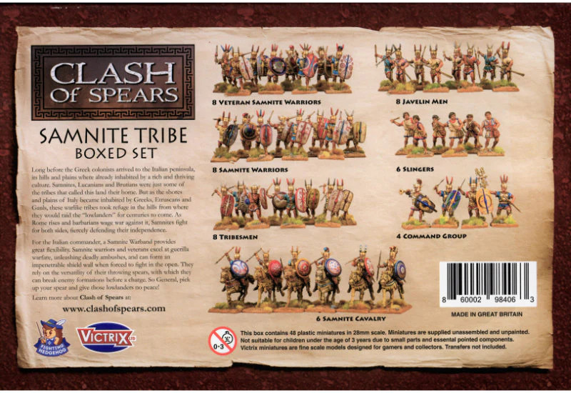Clash of Spears: Samnites Warband Boxed Set - Kick-Ass Mail Order