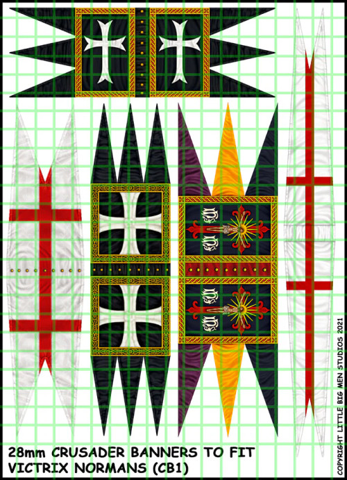 Crusader Banner Sheet 1 - CB1 - Kick-Ass Mail Order