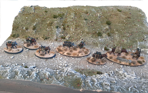 Greek Mule Train - 6 mules, 2 drivers- GRK121S - Kick-Ass Mail Order