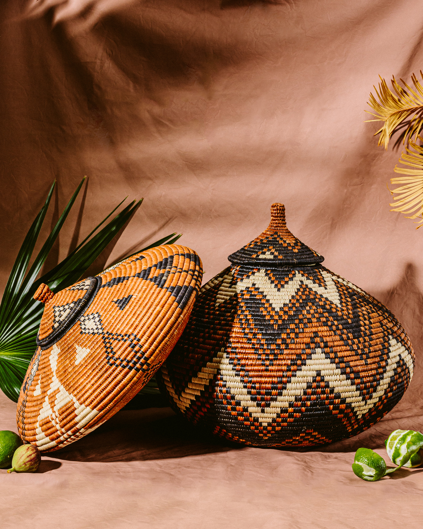 Handmade Zulu Basket Geometric Patterns | muntu
