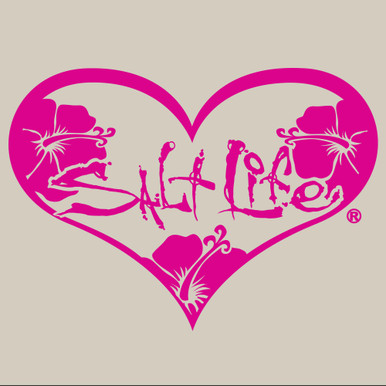 Pink Salt Life Heart Vinyl Decal