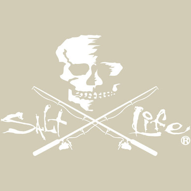 Skull & Poles Small White Decal - Coastal Cottage