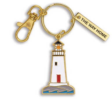 Enamel Keychain Lighthouse - Coastal Cottage
