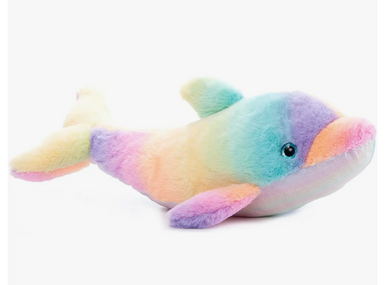 Dolphin Rainbow Plush Stuffed Animal - Coastal Cottage