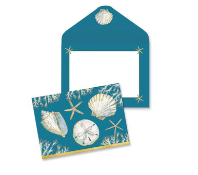 Blank Notecards Playa Seashells - Coastal Cottage