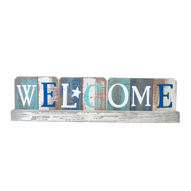 Coastal Wood Welcome Plaque - Coastal Cottage