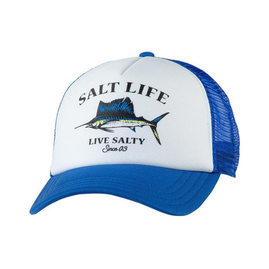 Salt Life Hat Sailfish Quest Blue Trucker - Coastal Cottage