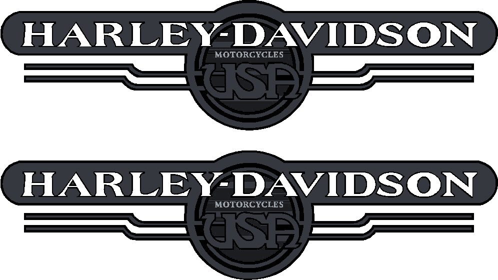 HARLEY DAVIDSON LOW RIDER TANK DECAL STICKERS 250mm - Collideascope
