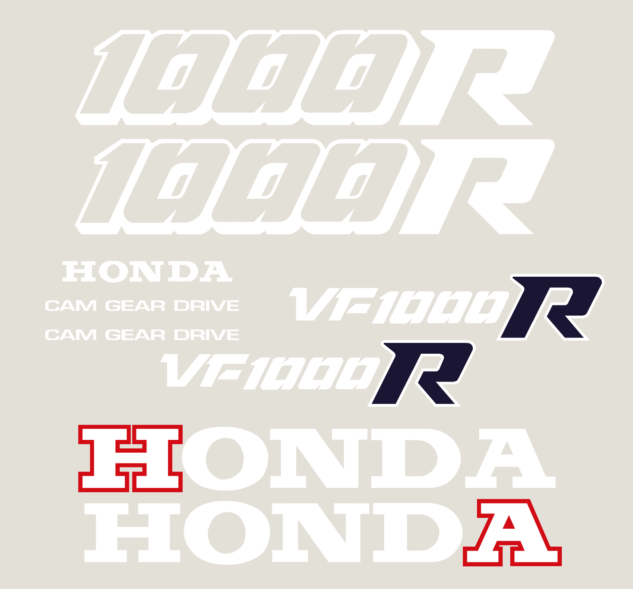 HONDA VF 1000 DECAL STICKER KIT - Collideascope