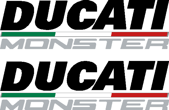 DUCATI MONSTER CUSTOM TANK DECAL STICKERS - Collideascope
