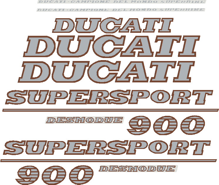 DUCATI 900 SS CR HALF FAIRING DECAL STICKER KIT - Collideascope