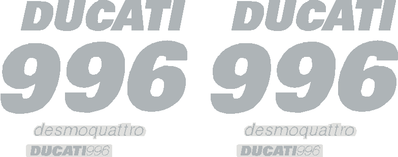 DUCATI 996 Set For Red Bike - Collideascope