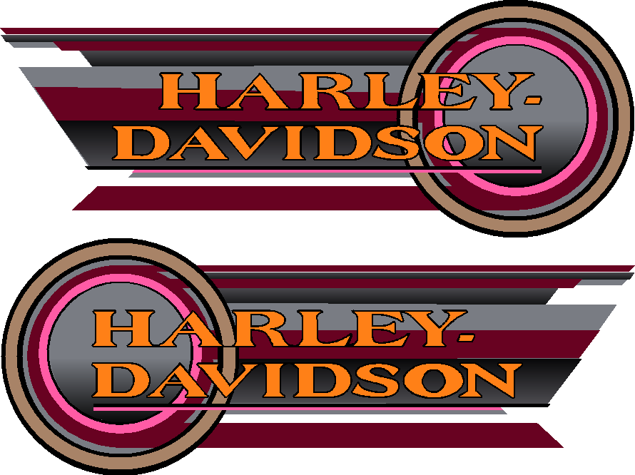 Harley Davidson Electra Glide Tank Decal Sticker Set - Collideascope