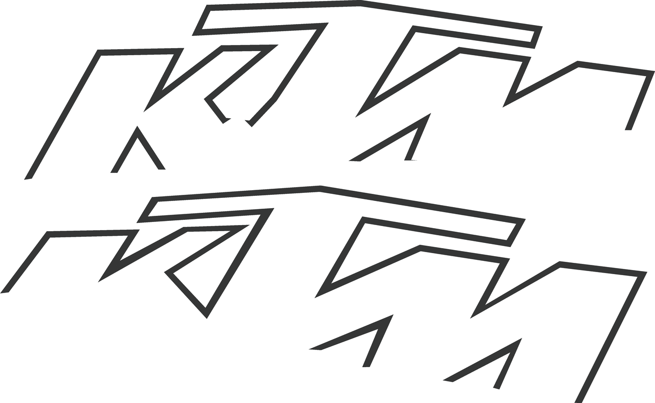 KTM SIDE FAIRING DECAL STICKERS 405mm - Collideascope