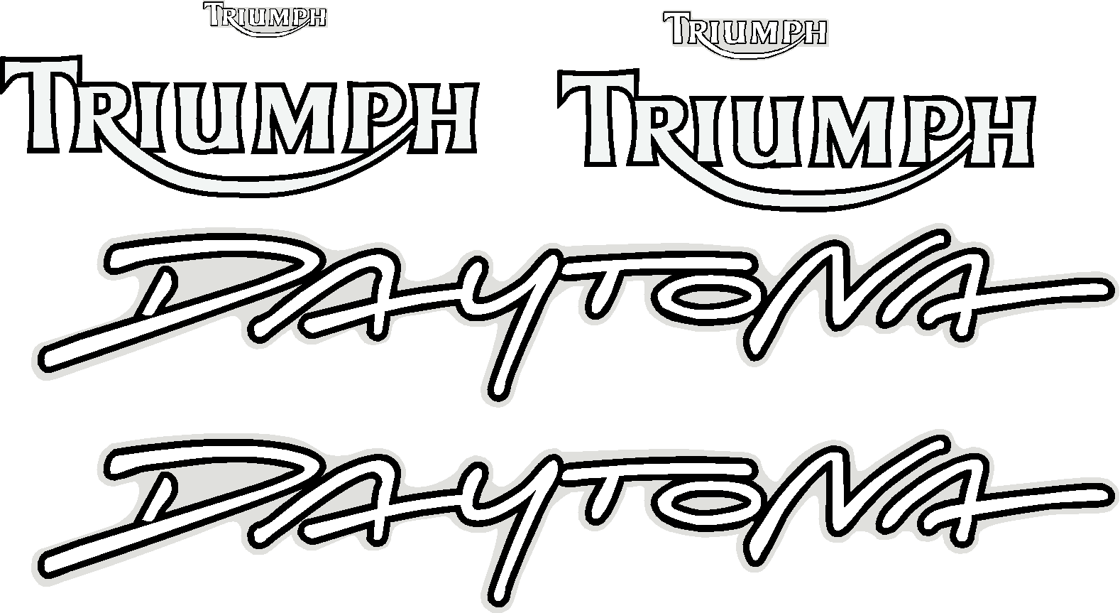 Triumph Daytona 1993 Decals Sticker Kit - Collideascope