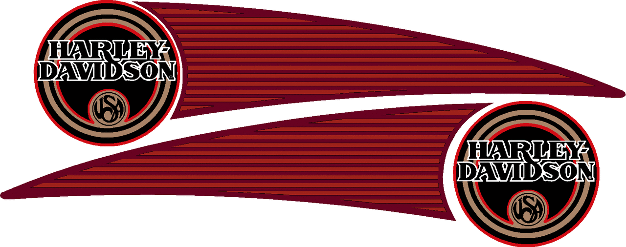 HARLEY DAVIDSON ELECTRA GLIDE TANK DECAL STICKER SET 425mm - Collideascope