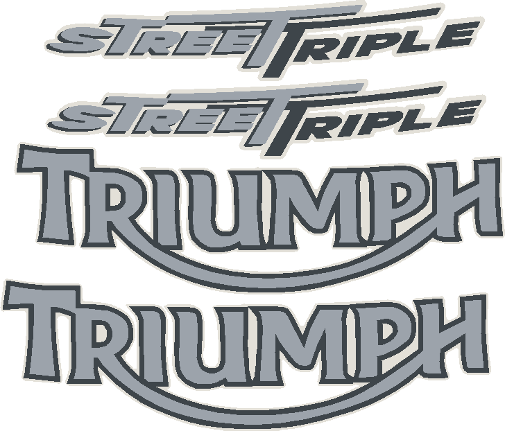 TRIUMPH STREET TRIPLE TAIL AND TANK DECAL SET - Collideascope