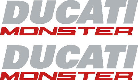 DUCATI MONSTER CUSTOM COLOURS TANK DECAL STICKERS - Collideascope
