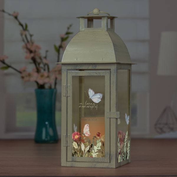 Butterfly Memory Lantern - Personalized Memorial Lantern