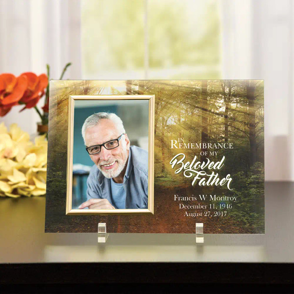 Dad Memorial Photo Frame - Beloved Father Memorial Frame