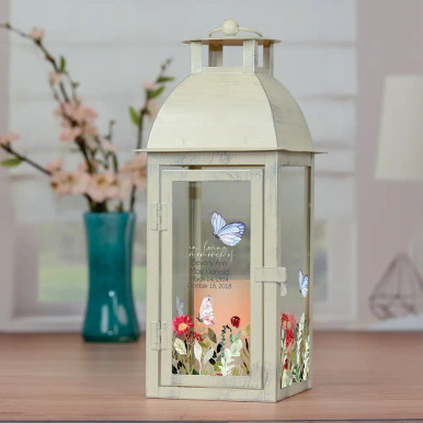 Butterfly Memory Lantern - Personalized Memorial Lantern