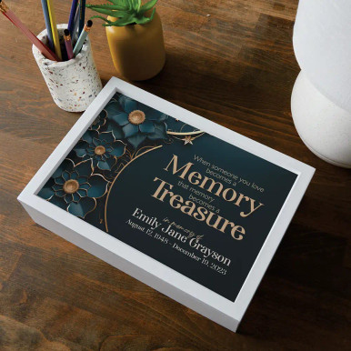 Your Memory is a Treasure Personalized Memorial Keepsake Box