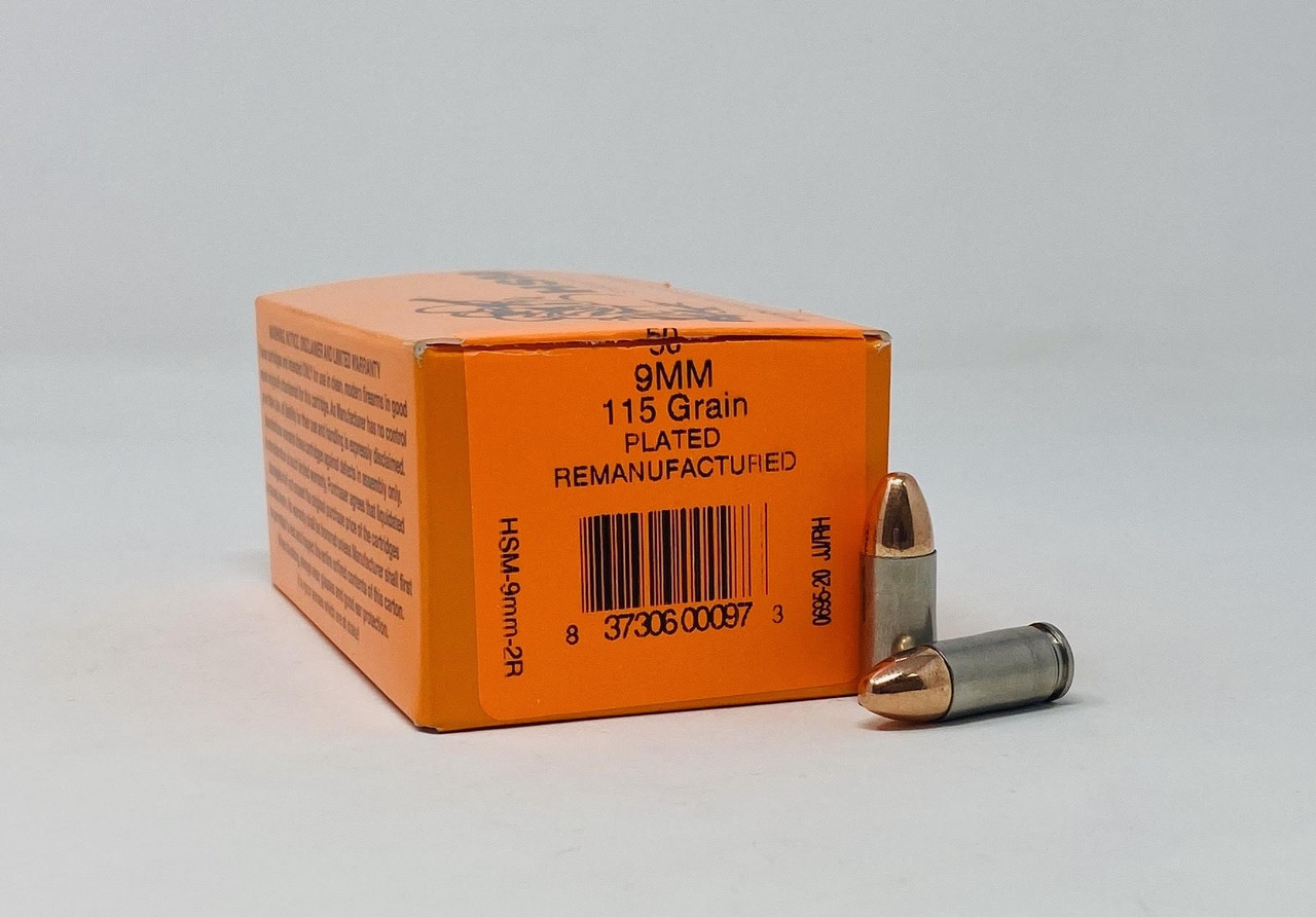 Super Vel 9mm *REMAN* Ammunition Certified Select SVEL9FMJ500 115 Grain ...