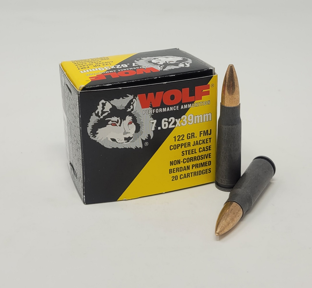 Wolf Performance 7.62x39mm Ammunition WPA76239FMJ122 122 Grain Copper ...