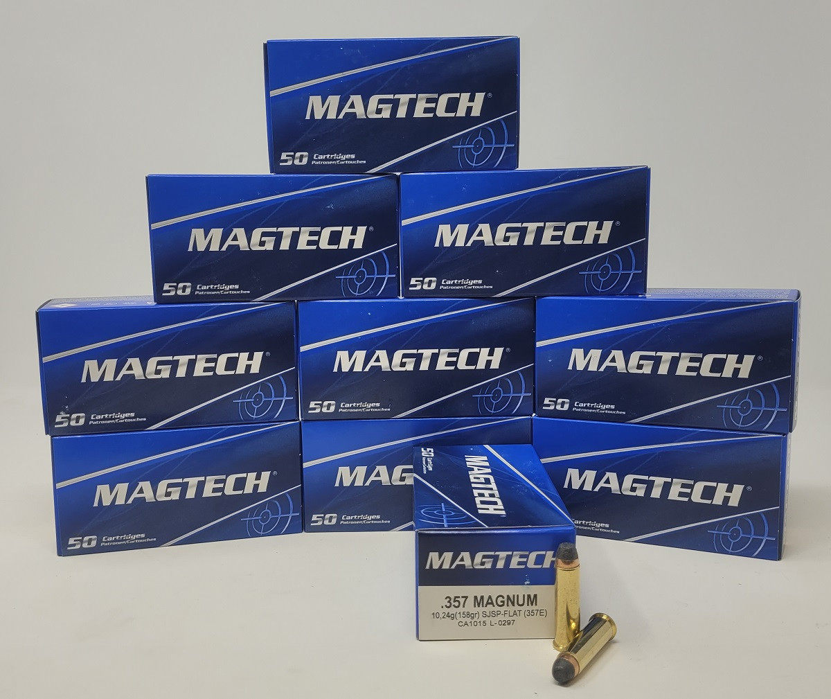 Magtech 357 Magnum MT357D 158gr FMJ-Flat 50 per box