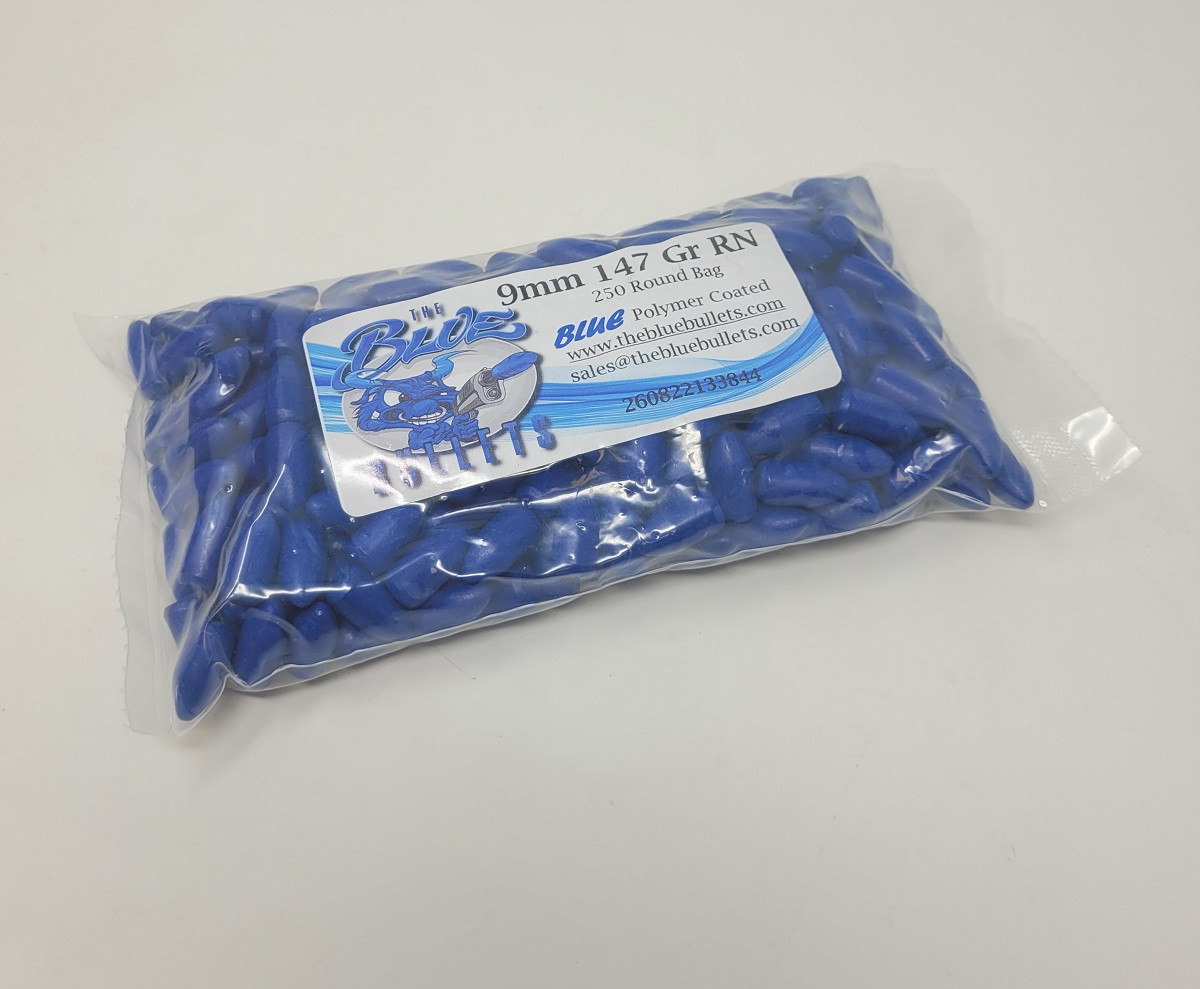 The Blue Bullets 9mm (.355 Dia) Reloading Bullets BB9125TC 125 Grain ...