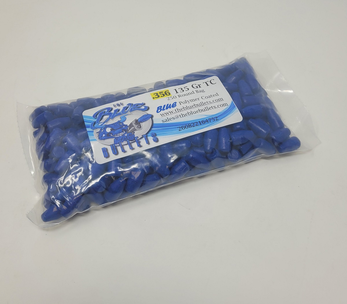 The Blue Bullets 9mm (.355 Dia) Reloading Bullets BB9125TC 125 Grain ...