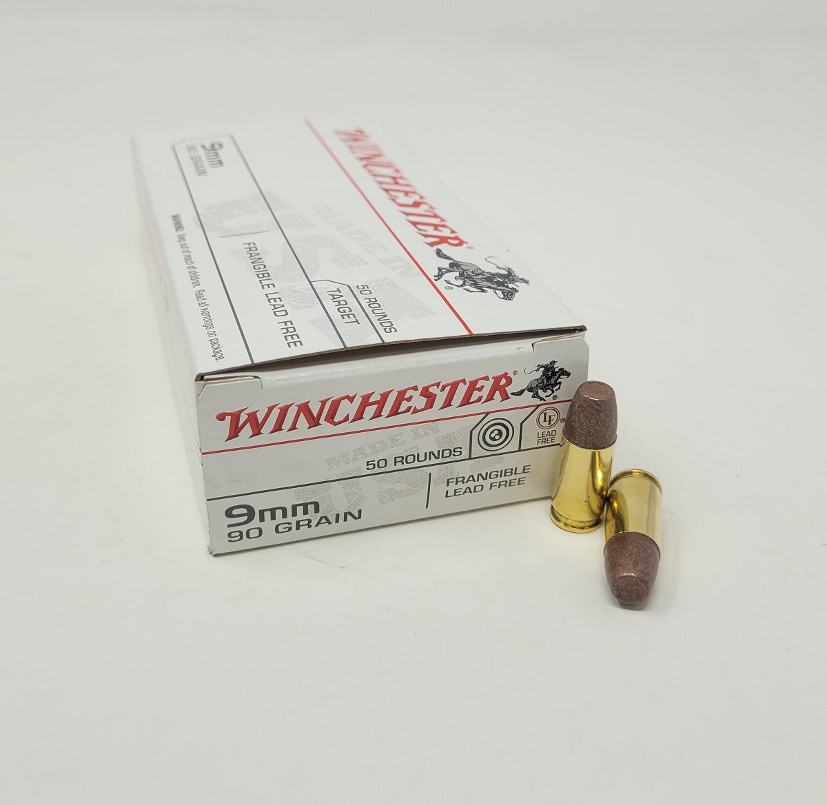Defender 9mm Ammunition Lead Free DEF9MM90FRN 90 Grain Frangible 50 Rounds