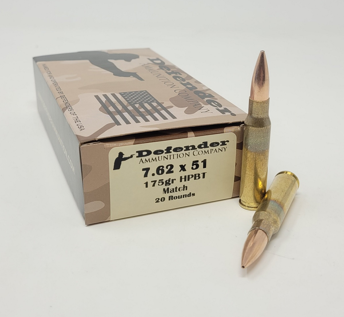 Defender 7.62x51mm Ammunition DEF76251HP 175 Grain Hollow Point Boat ...