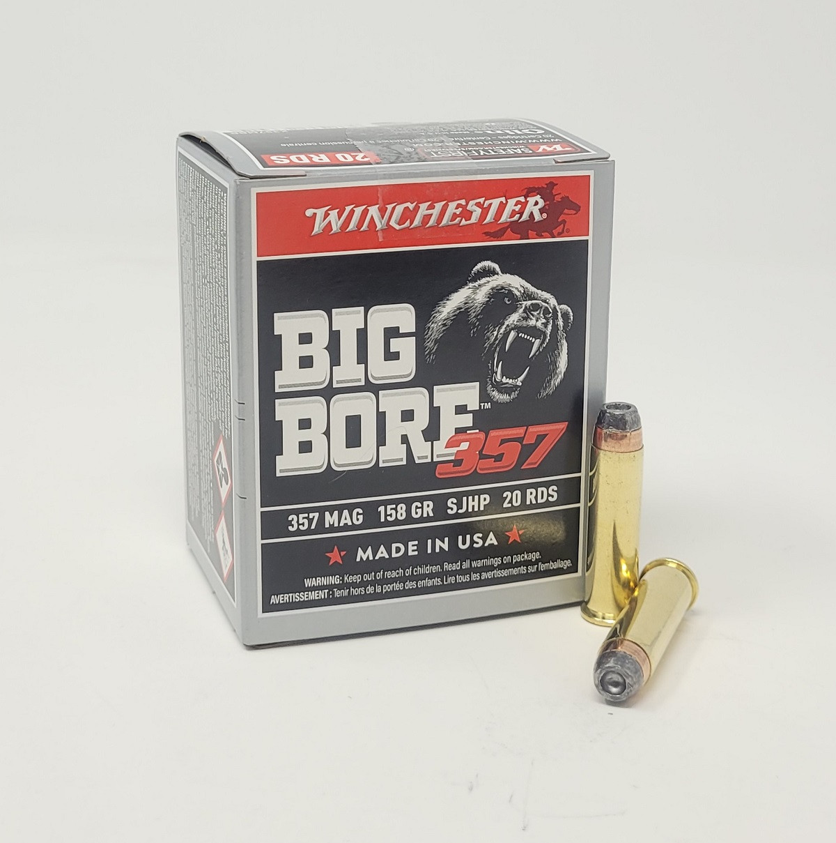 Remington 357 Magnum L357M1B 125 gr SJHP 100 per box