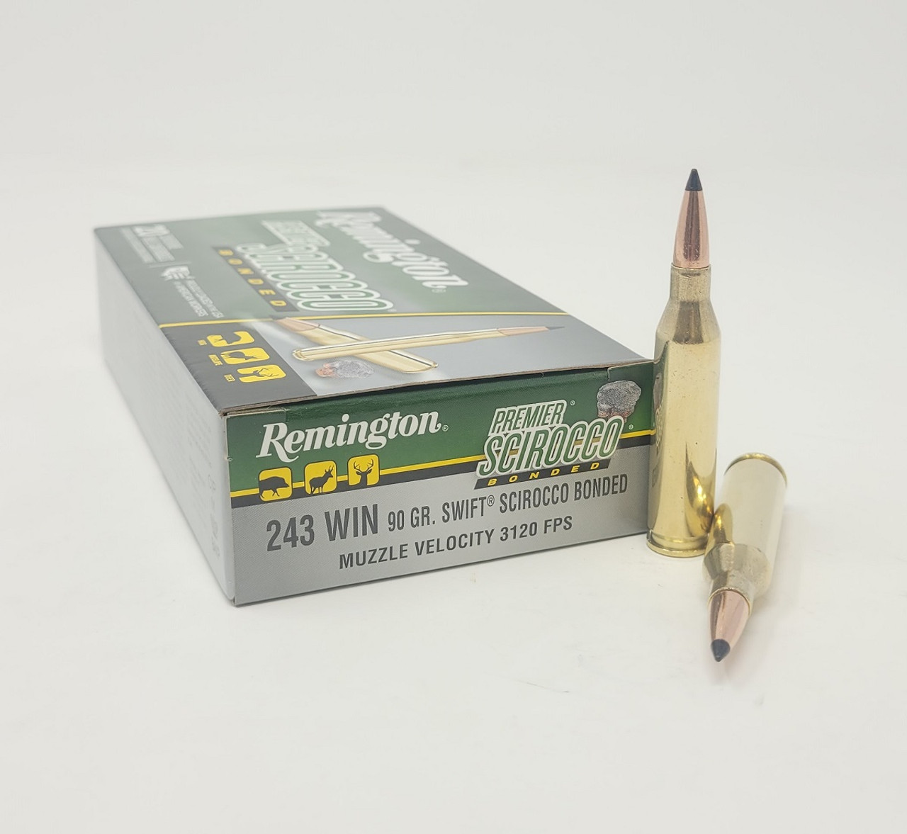 Remington 30-06 Ammunition Premier Bonded PRSC3006B 180 Grain Swift Scirocco Ballistic Tip 20 Rounds