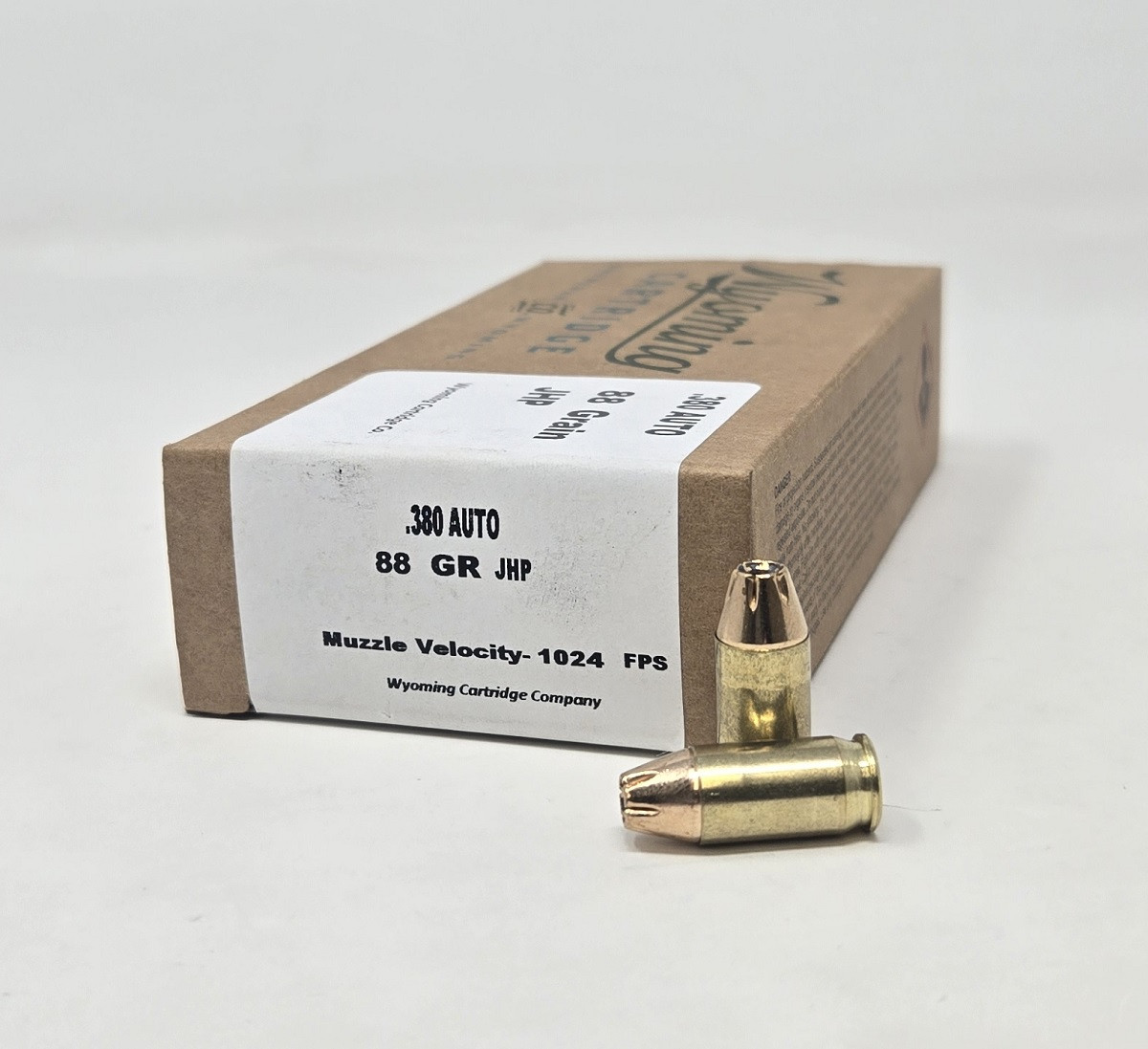 Wyoming Cartridge Company 380 Auto Ammunition WCC380JHP 88 Grain ...