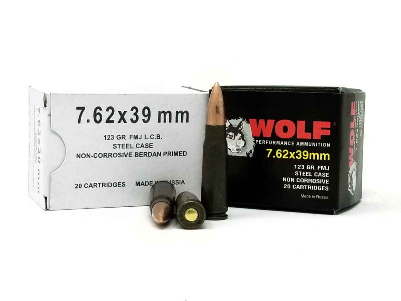 Belum 7.62x39 Ammunition BEL76239FMJ 123 Grain Full Metal Jacket CASE ...