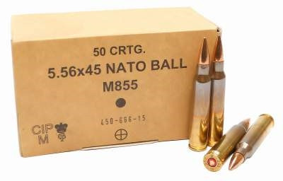 On Target 223 Rem Ammunition M855 SS109 Penetrator Steel Core Full ...