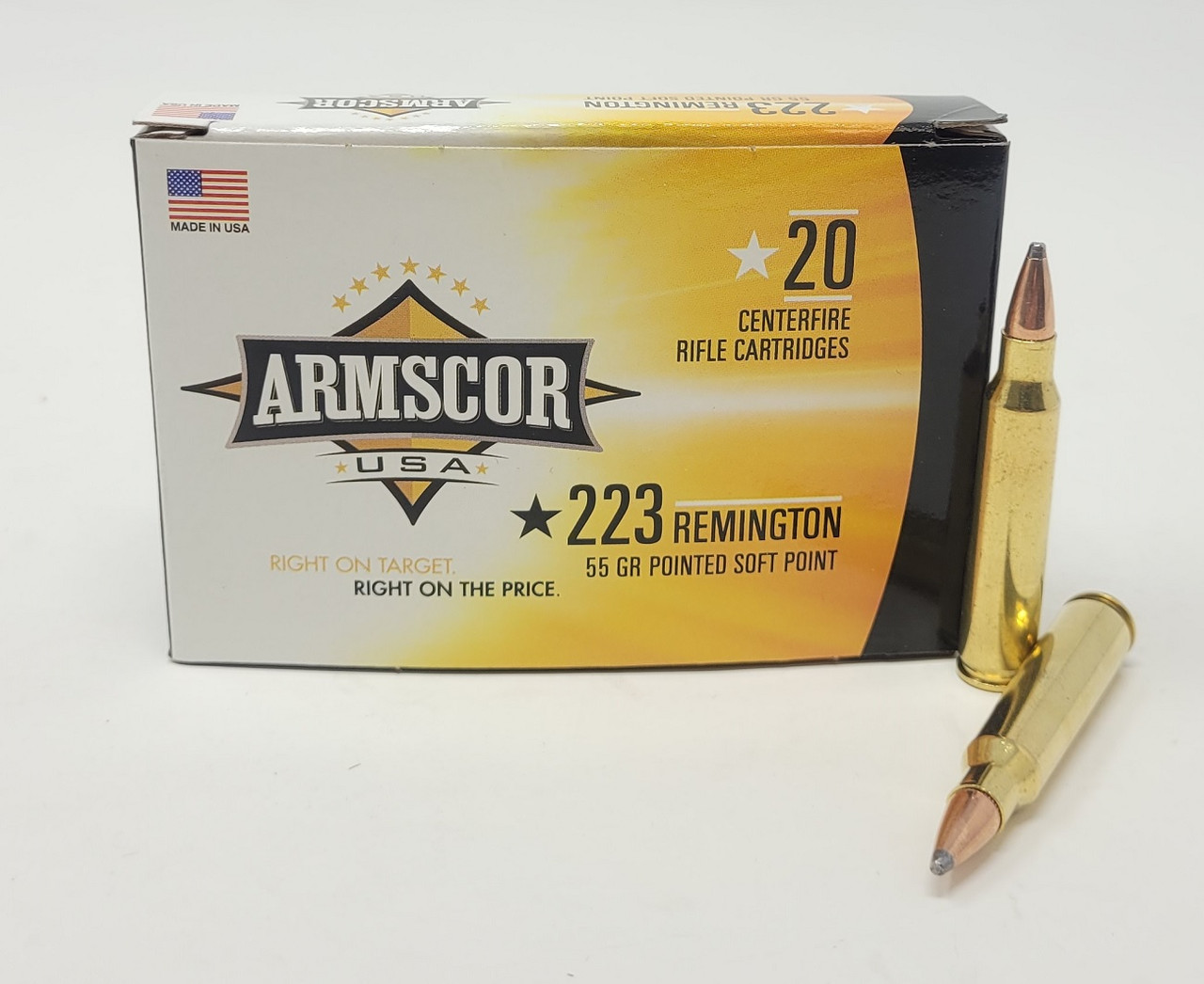 Armscor 223 Rem Ammunition ARMFAC2234N 62 Grain Soft Point 20 Rounds