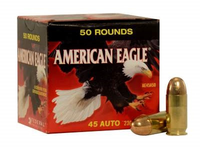 Federal 45 Colt Ammunition American Eagle AE45LC 225 Grain Jacketed ...