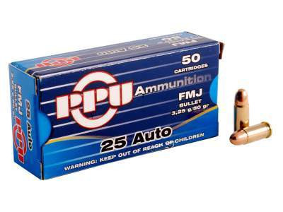 Prvi PPU 32 ACP Ammunition PPH32AF 71 Grain Full Metal Jacket 50 Rounds