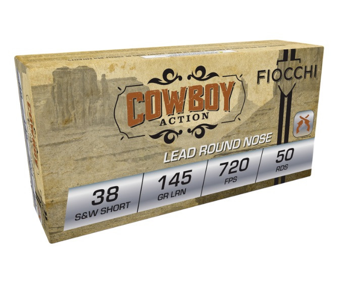 Fiocchi 38 S&W Short Ammunition Cowboy Action FI38SWSHL 145 Grain Lead ...