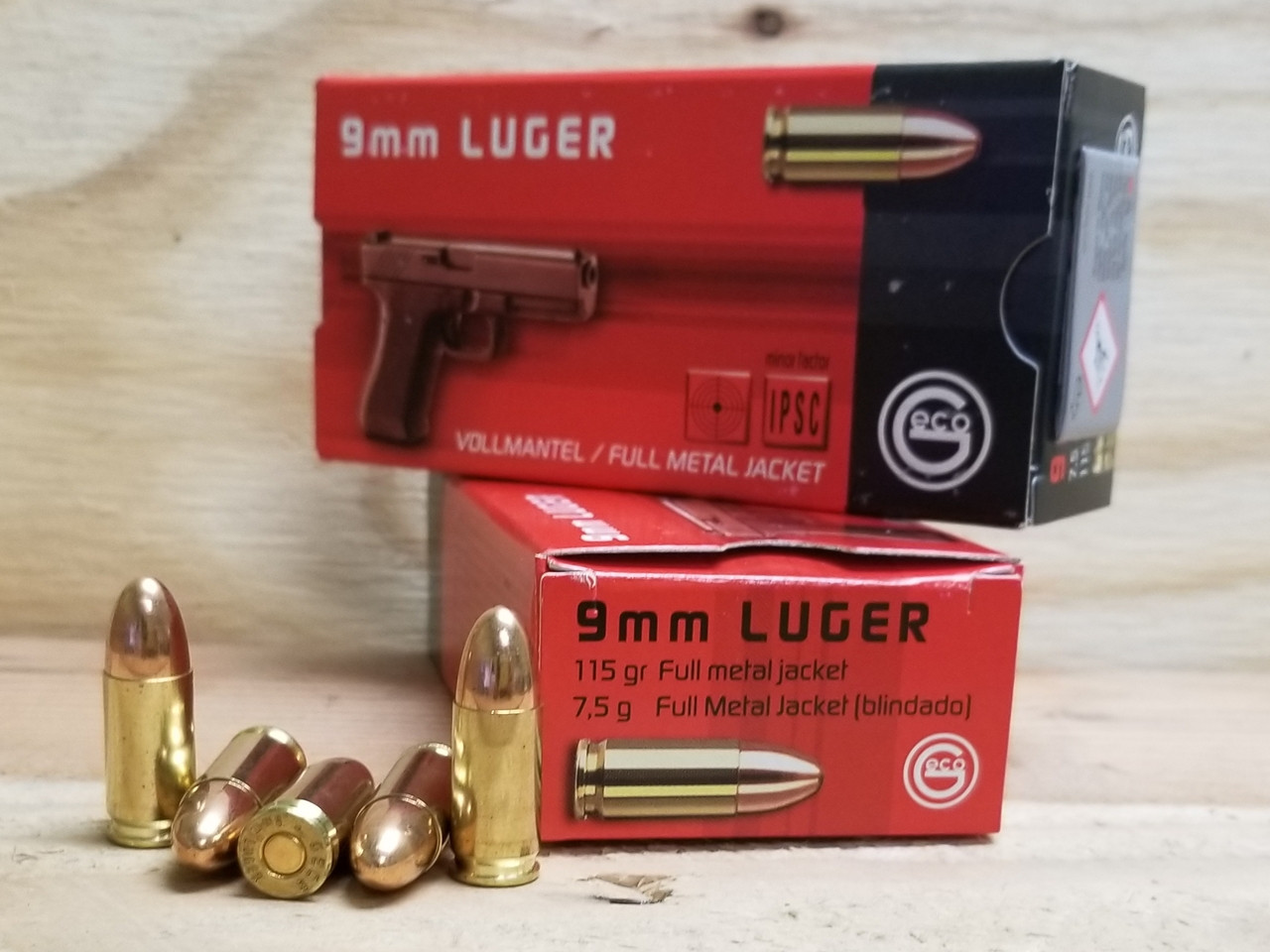 Norma 9mm Luger Ammunition 620240050 115 Grain Full Metal Jacket 50 Rounds